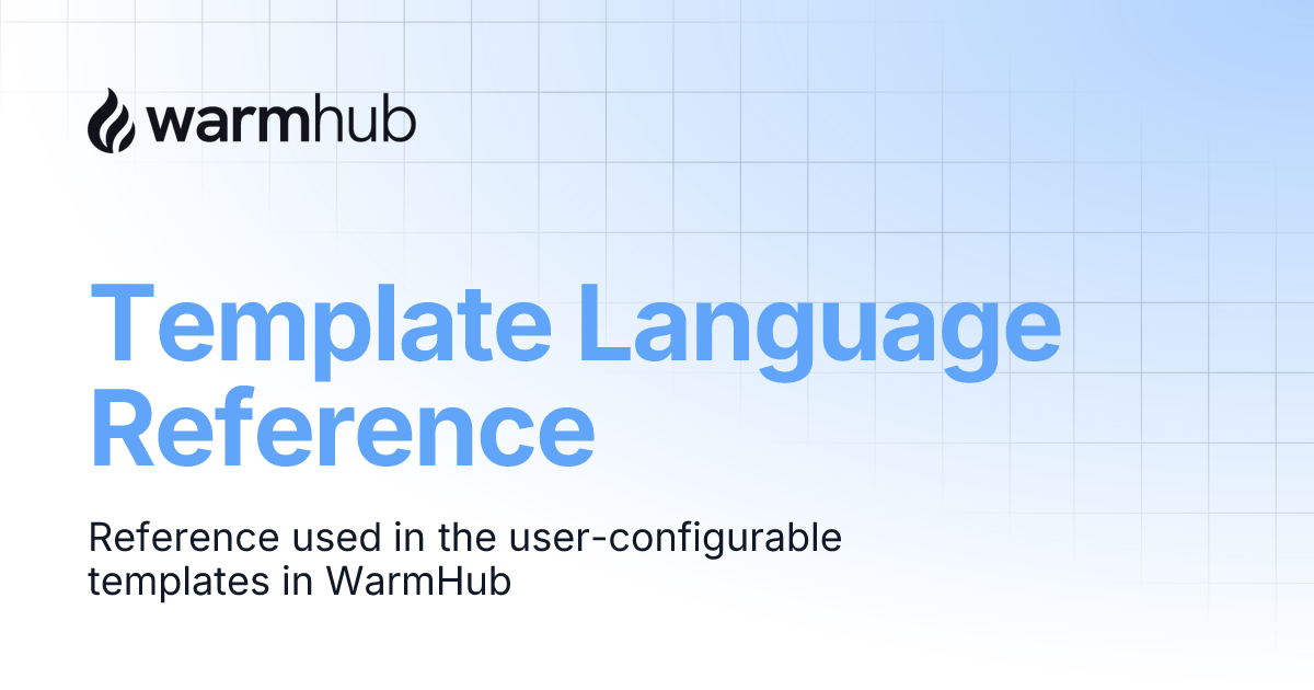 Template Language Reference | WarmHub Docs